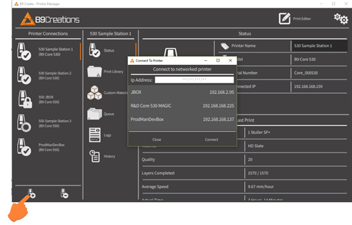 B9Create not Connecting to Printer